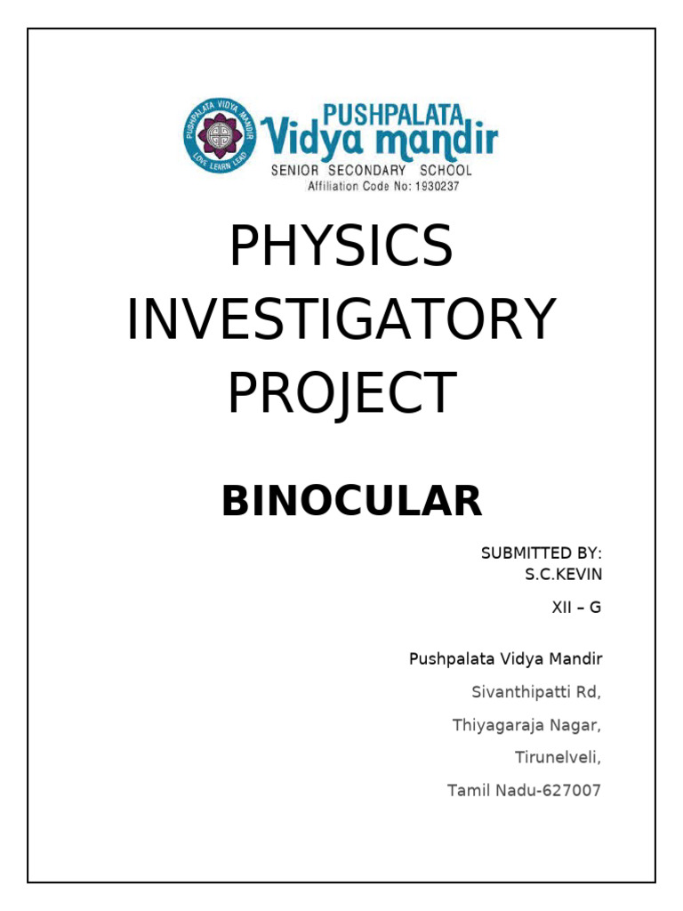 PHYSICS INVESTIGATORY PROJECT | PDF | Electrodynamics | Glass Applications