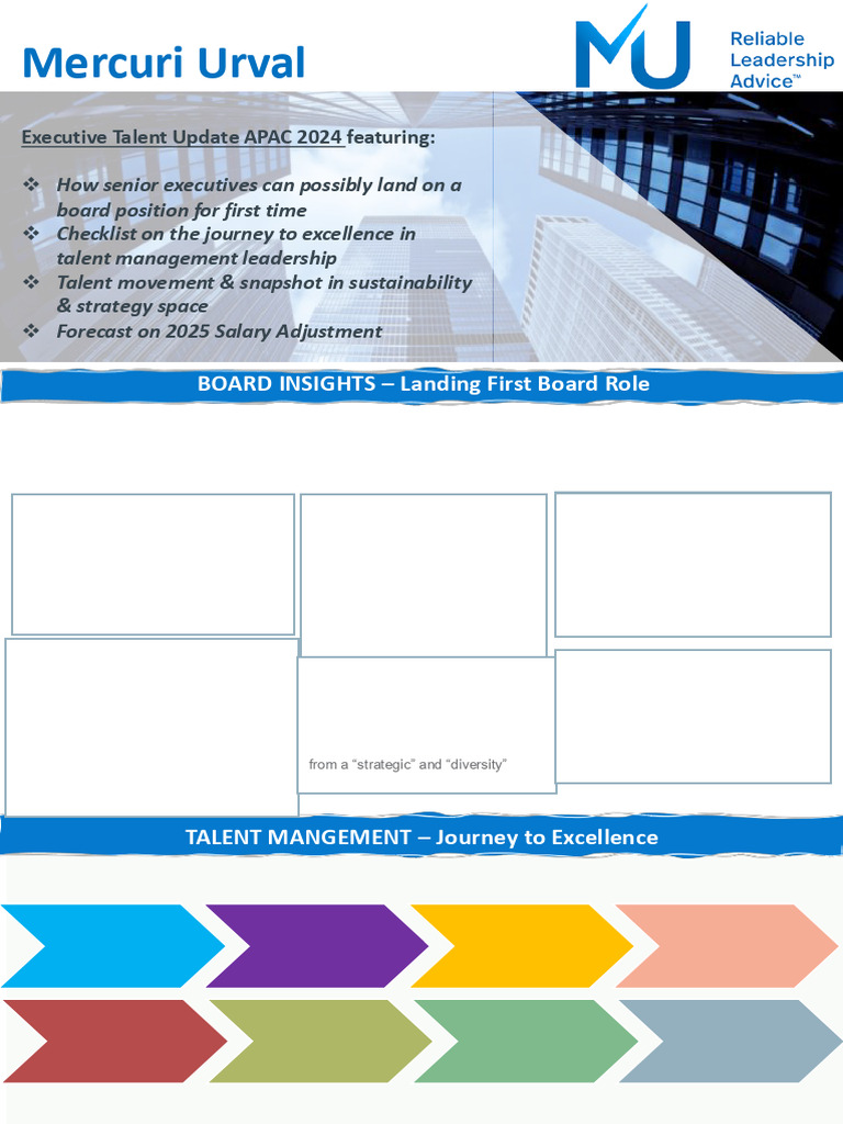 Mercuri Urval - Executive Talent Update 2024 | PDF | Talent Management ...