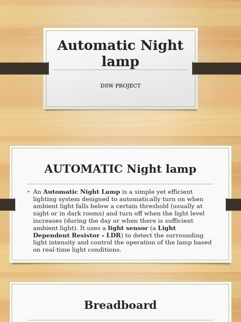 Automatic Night Lamp Project Guide | PDF | Bipolar Junction Transistor ...