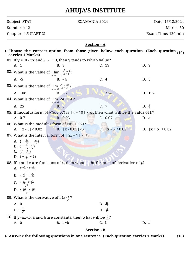 12th Com Stat Solution Pdf