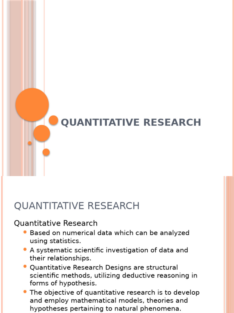 Quantitative Research | PDF | Quantitative Research | Scientific Method