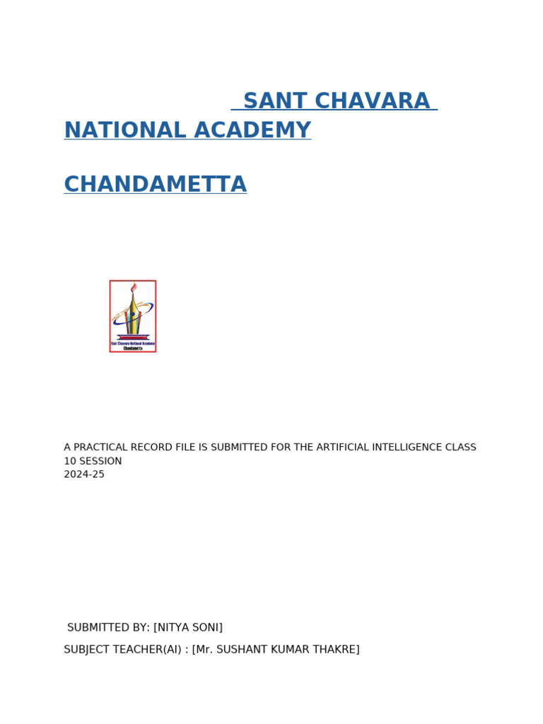 Practical File - Nitya Soni | PDF