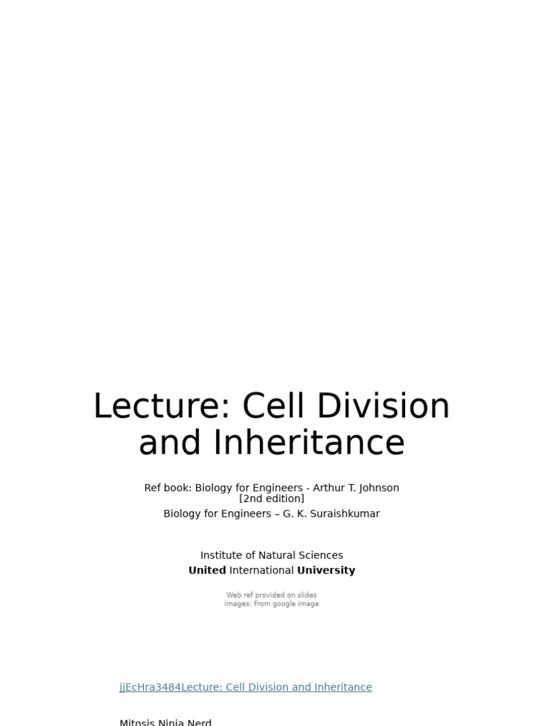 Cell Division Specific Slides | PDF | Mitosis | Genotype