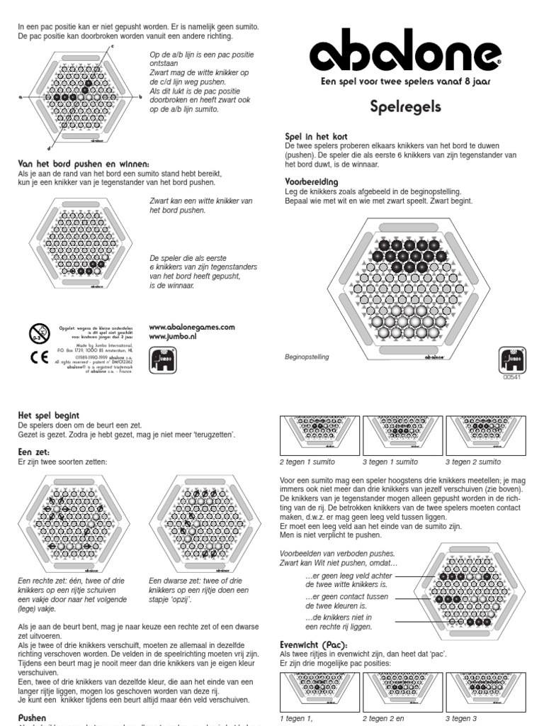 Spelregels Abalone Bordspel | PDF