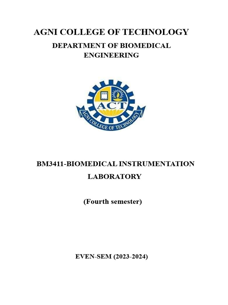 BMI lab manual | PDF | Amplifier | Electrocardiography