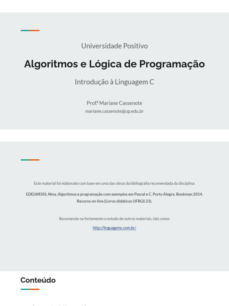 Aula05-Introducao A Linguagem C | PDF | Byte | Tipo de dados