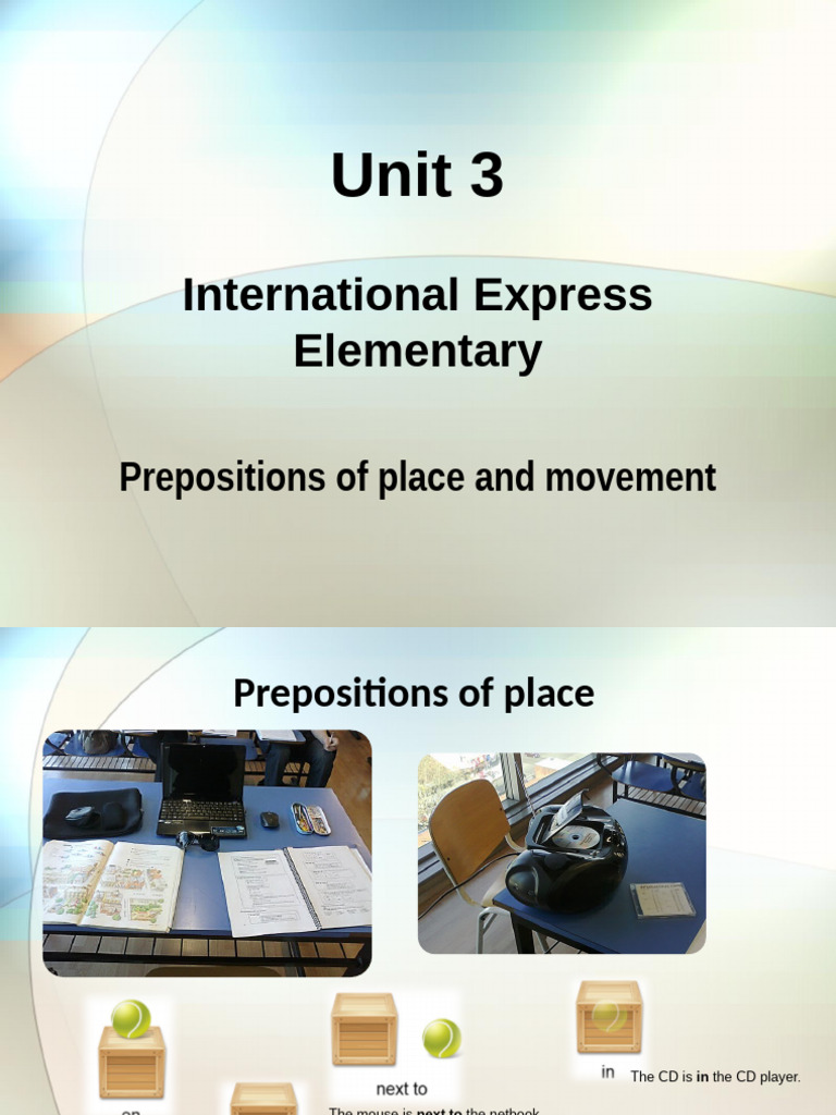 Unit 3 - PREPOSITIONS OF PLACE AND MOVEMENT | PDF