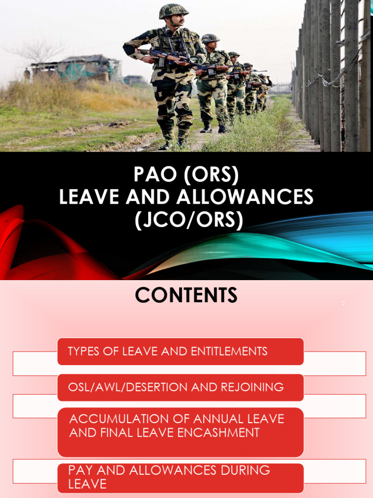 Session-9 - Leave & Allowances | PDF | Military