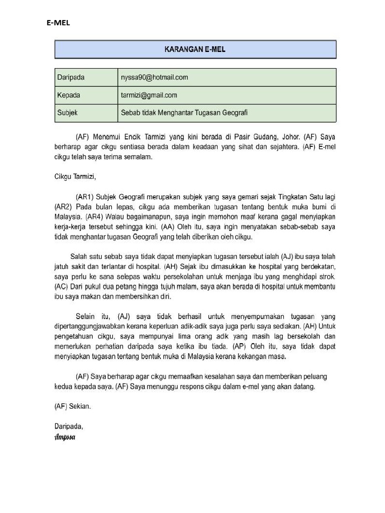 FORMAT KARANGAN | PDF