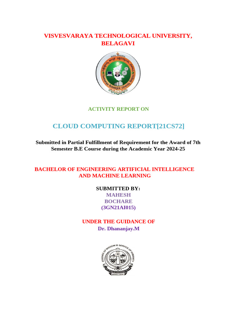 CC REPORT-1-12 | PDF | Cloud Computing | Computer Security