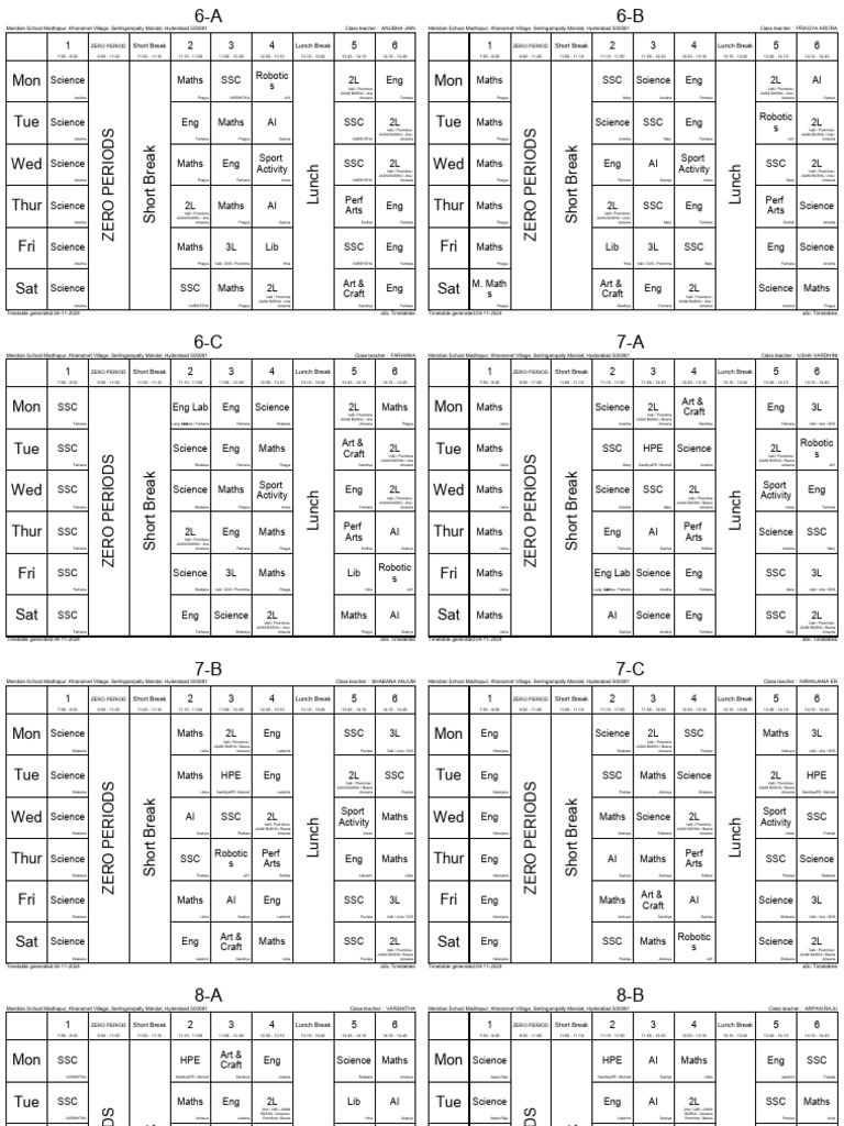 Classwise TT 041124 | PDF