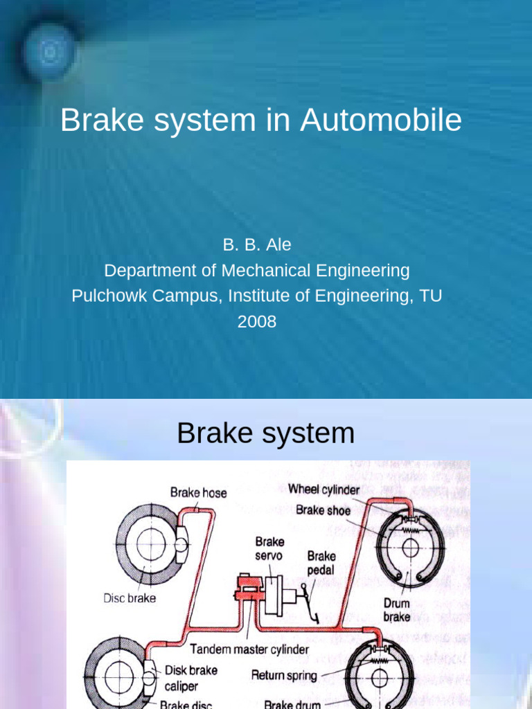 Brake system | PDF | Brake | Vehicles