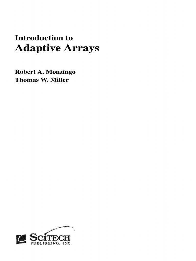 Robert A. Monzingo, Thomas W. Miller - Introduction To Adaptive Arrays - 2004 | PDF | Radar ...