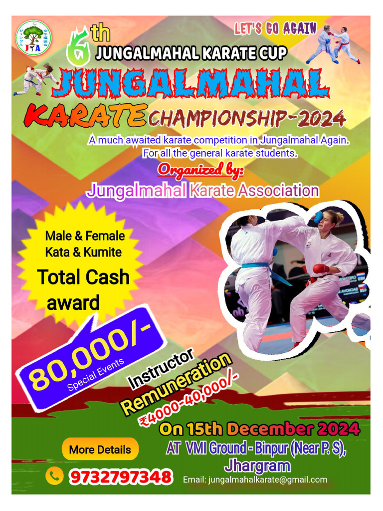 JUNGALMAHAL KARATE CUP-2024 DETAILS | PDF | Karate
