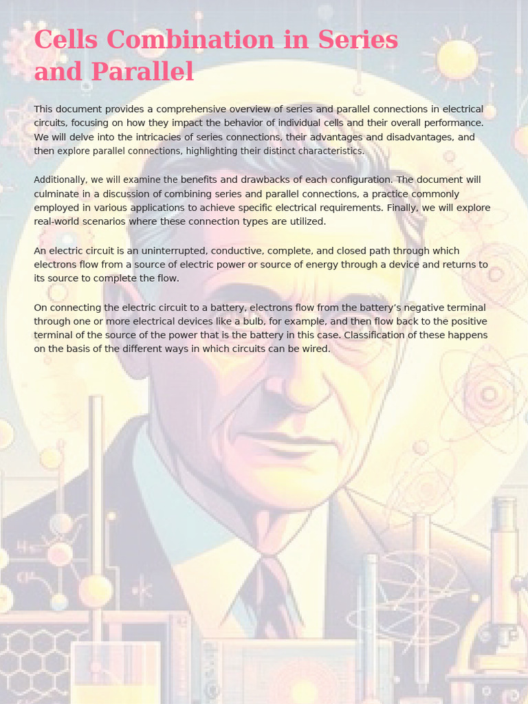Cells Combination in Series and Parallel | PDF | Series And Parallel ...