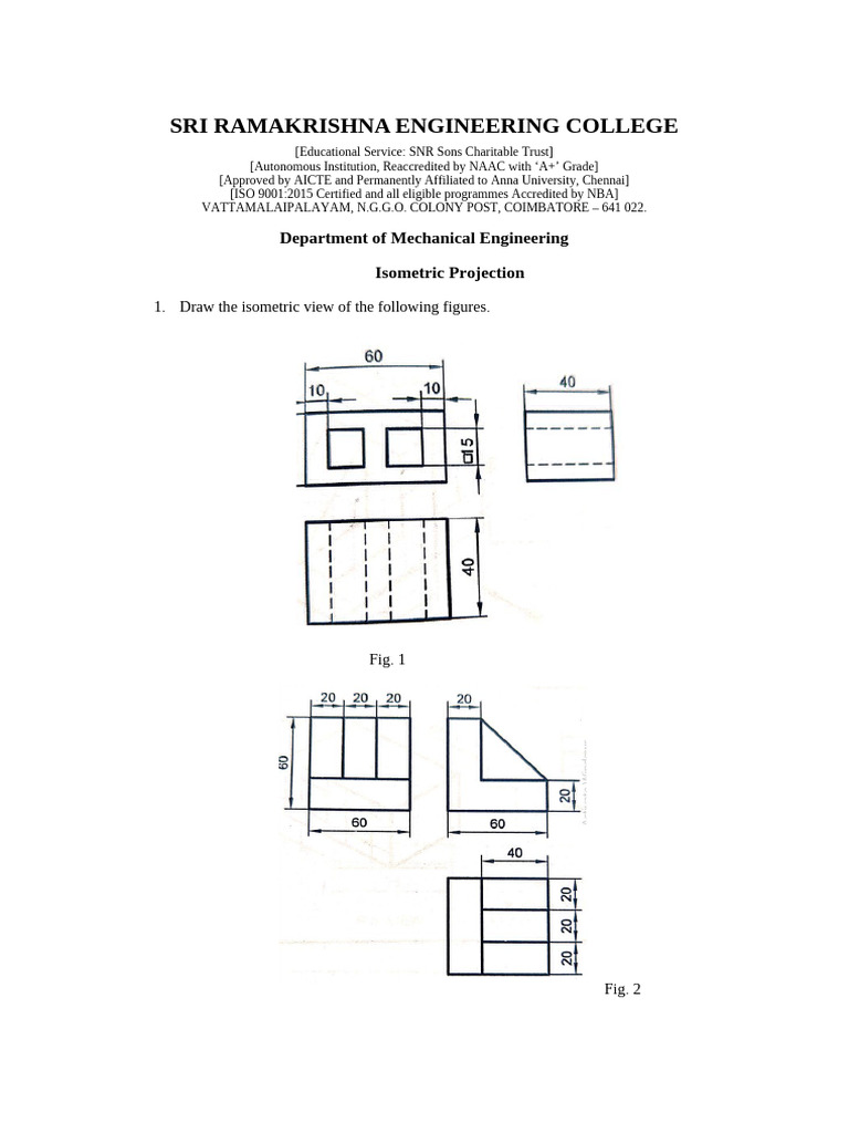 Isometric Projection Guide | PDF