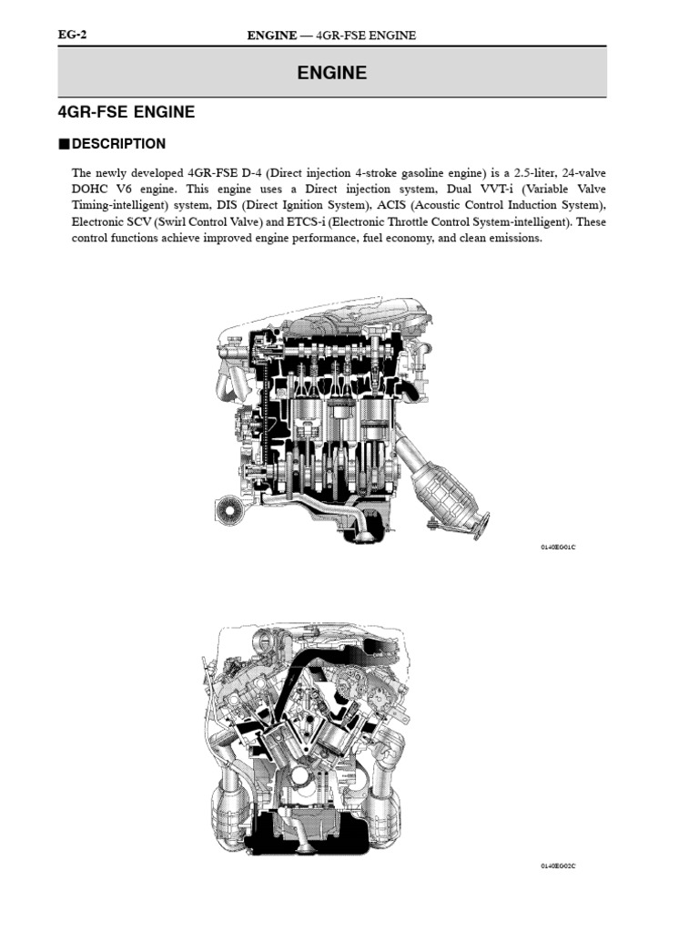 4Gr-Fse Engine | PDF | Internal Combustion Engine | Fuel Injection