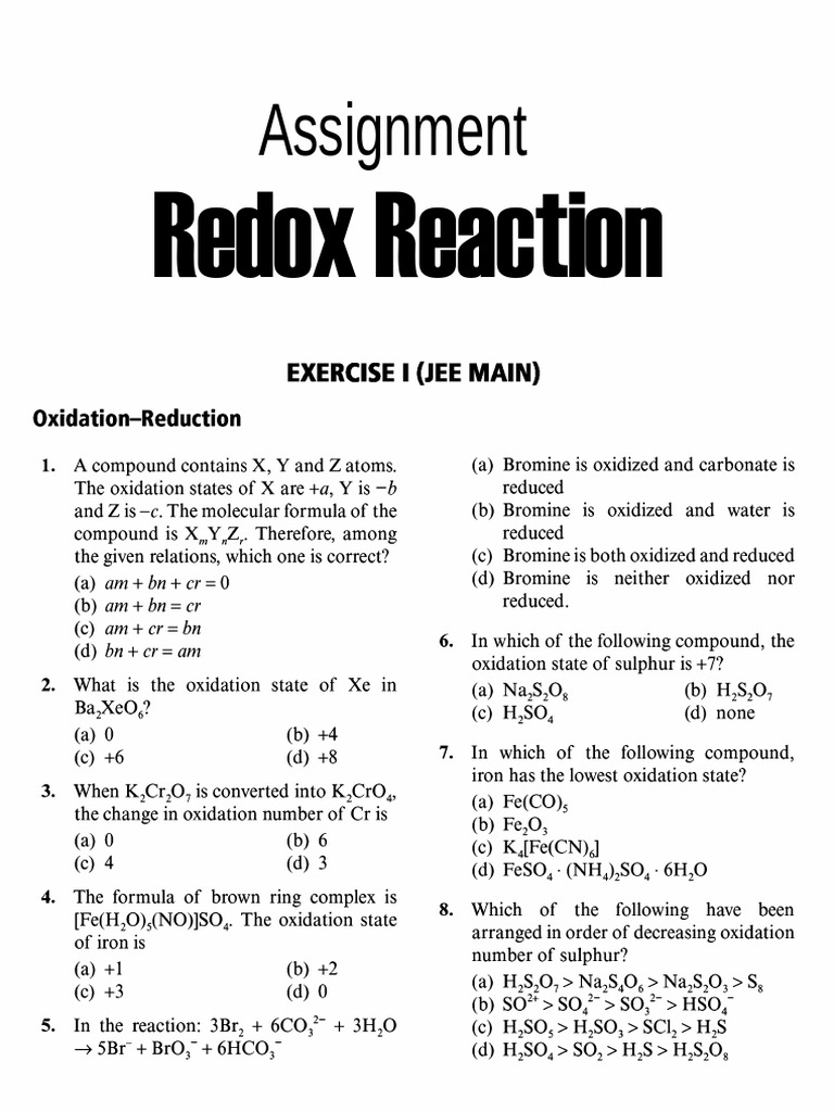 Understanding Redox Reactions | PDF