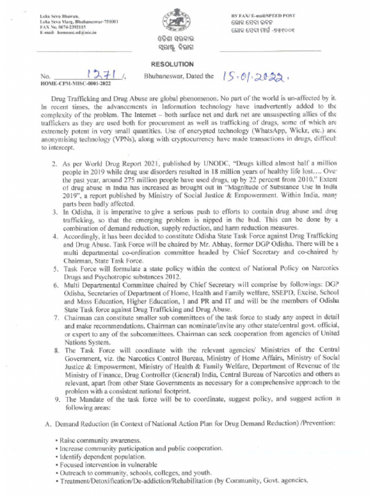 Drug Task Force Resolution | PDF