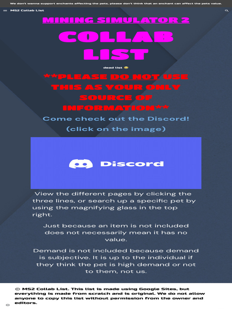 MS2 Collab List | PDF