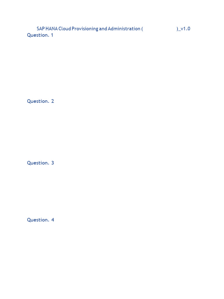 C_HCADM_02 80_Q updated | PDF | Databases | Cloud Computing