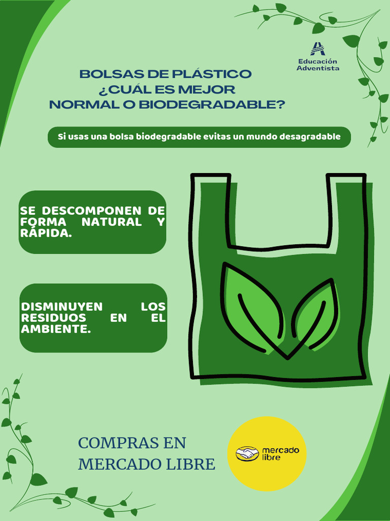 Bolsas de plástico ¿cuál es mejor normal o biodegradable | PDF
