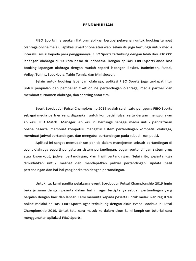 Tutorial Fibo Sports | PDF