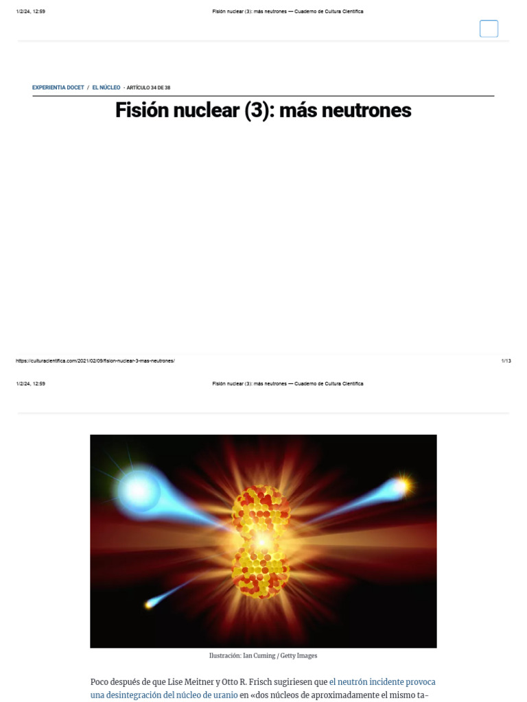 Fisión Nuclear (3) - Más Neutrones - Cuaderno de Cultura Científica ...