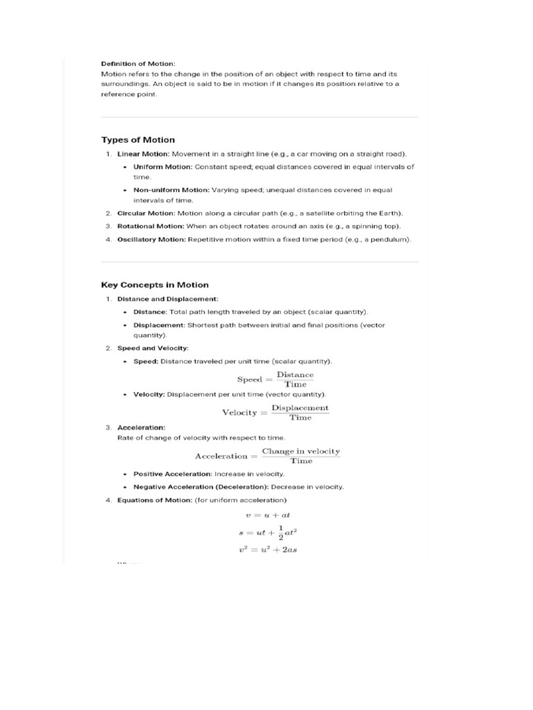 PHYSICS MOTION | PDF