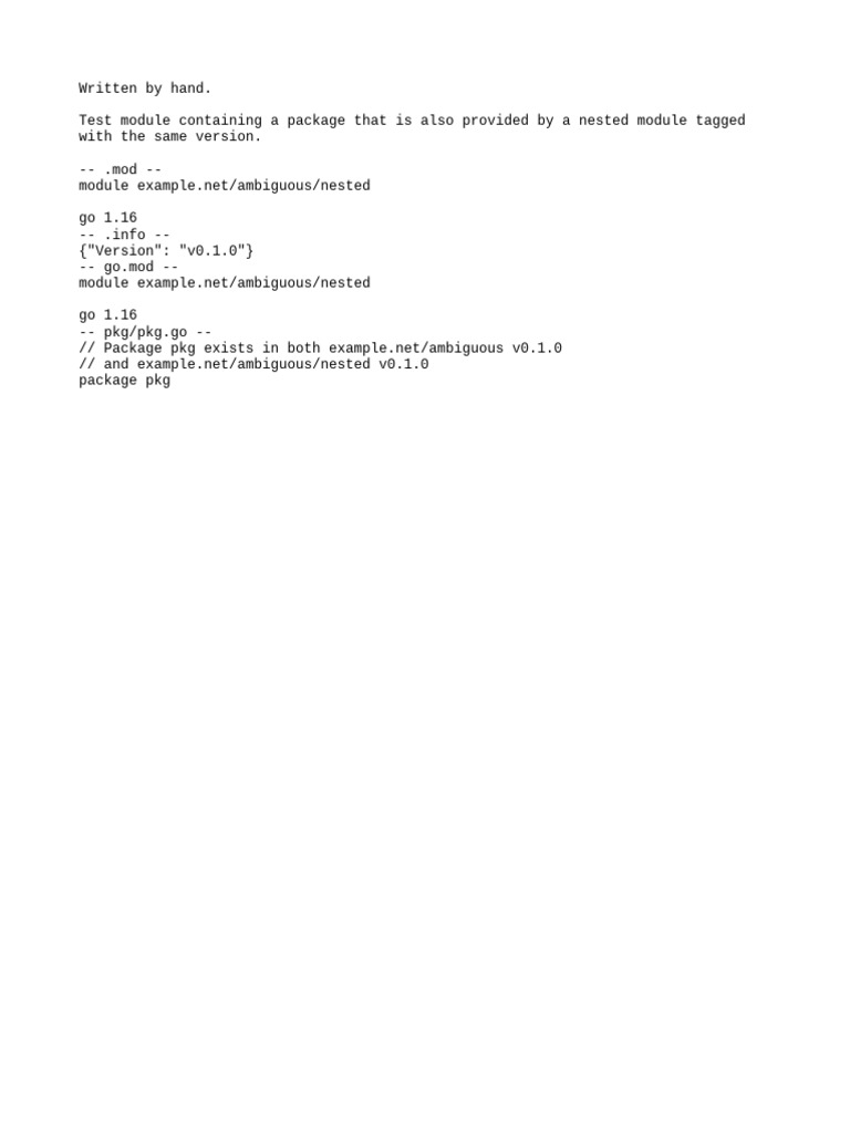 Ambiguous Nested v0.1.0 | PDF
