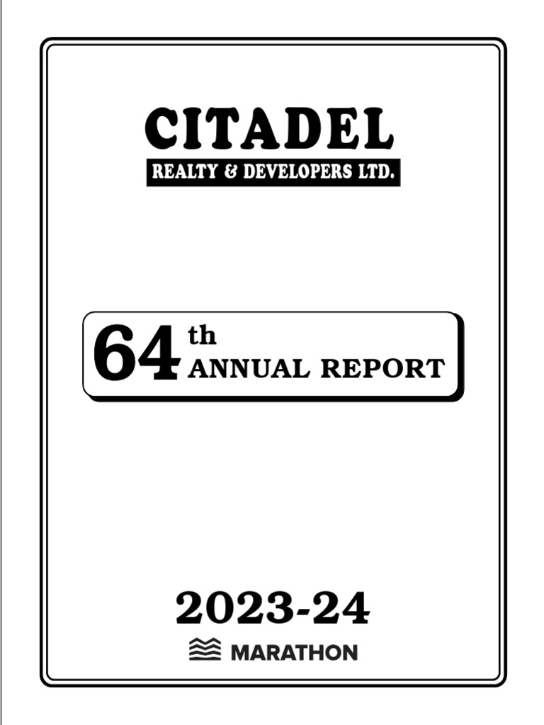 Citadel Notice Annual Report 2023 24 | PDF | Login | Stocks