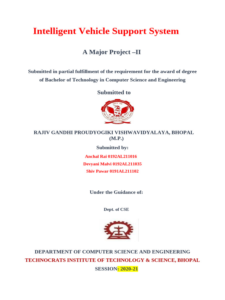 Intelligent Vehicle Support | PDF | Machine Learning | Prediction