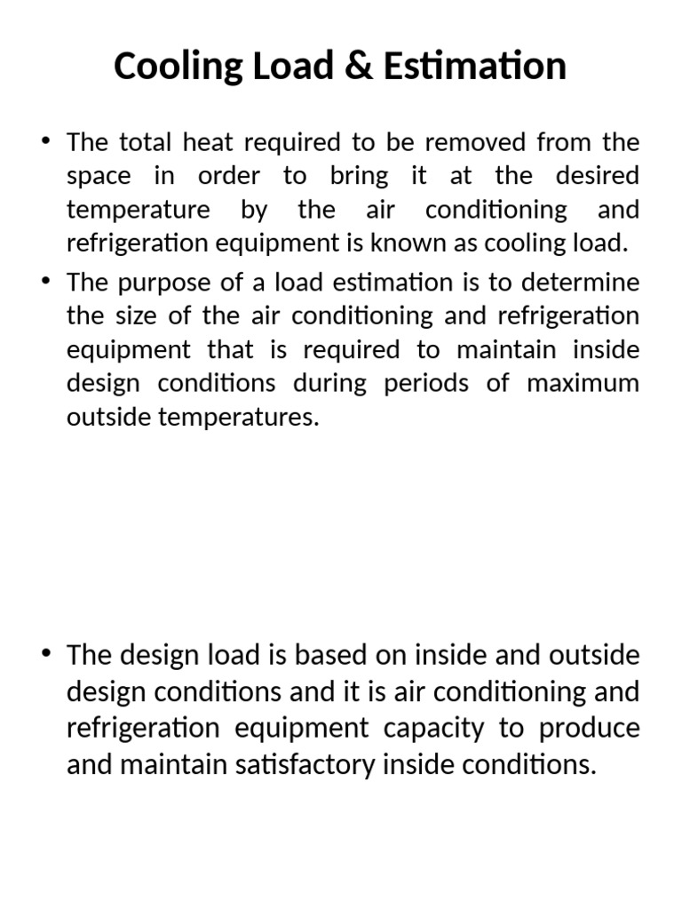 17. Cooling Load Estimation | PDF | Air Conditioning | Heat