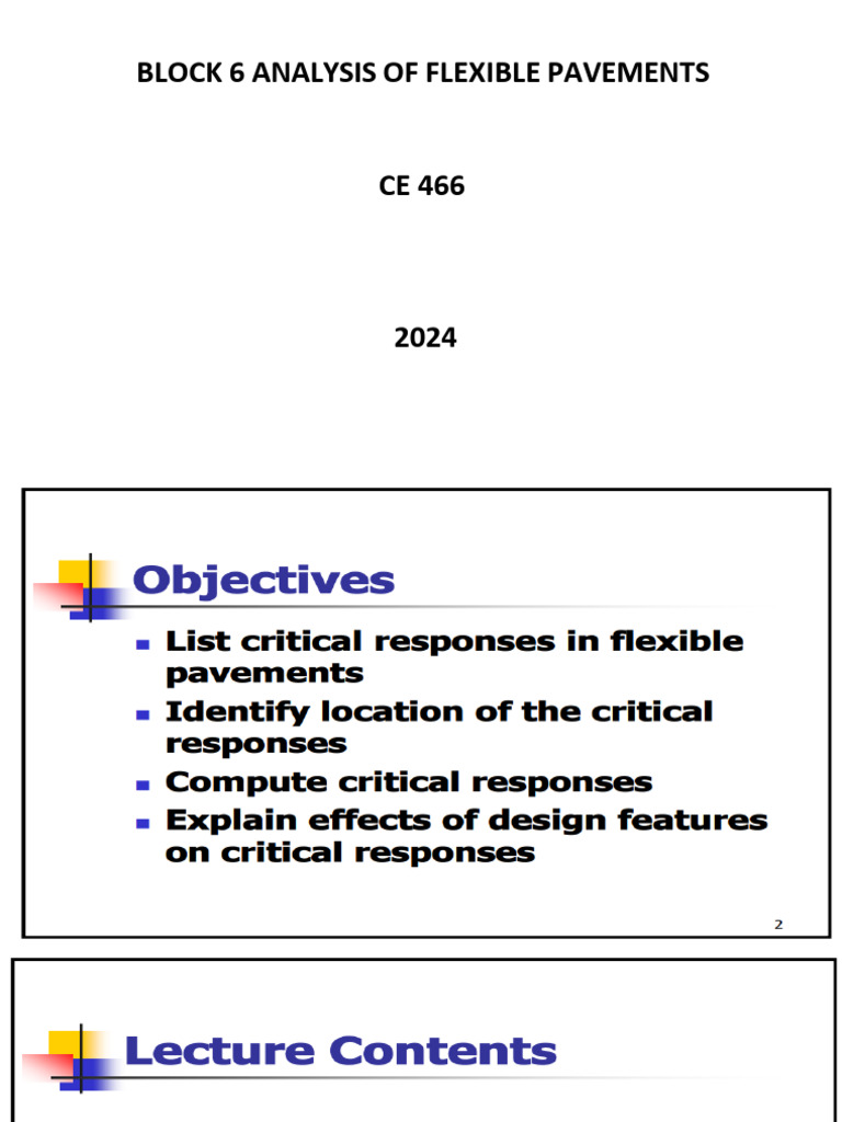 Flexible Pavement Analysis CE 466 | PDF