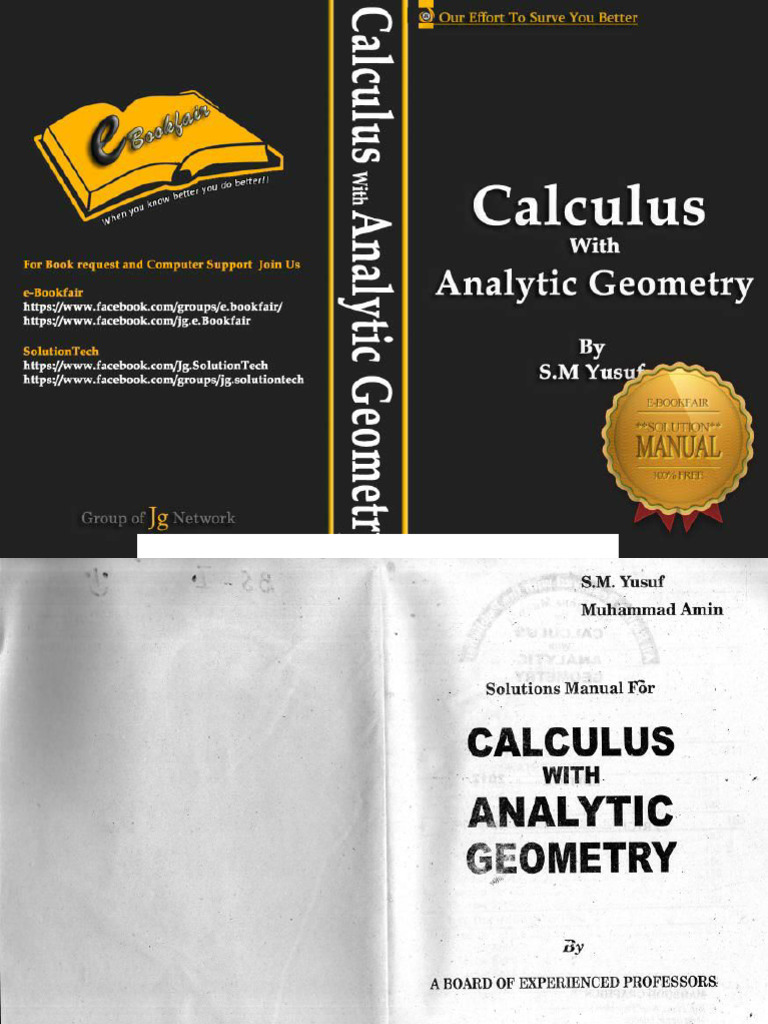 SM Yusuf's Calculus & Analytic Geometry | PDF | Mathematics | Geometry