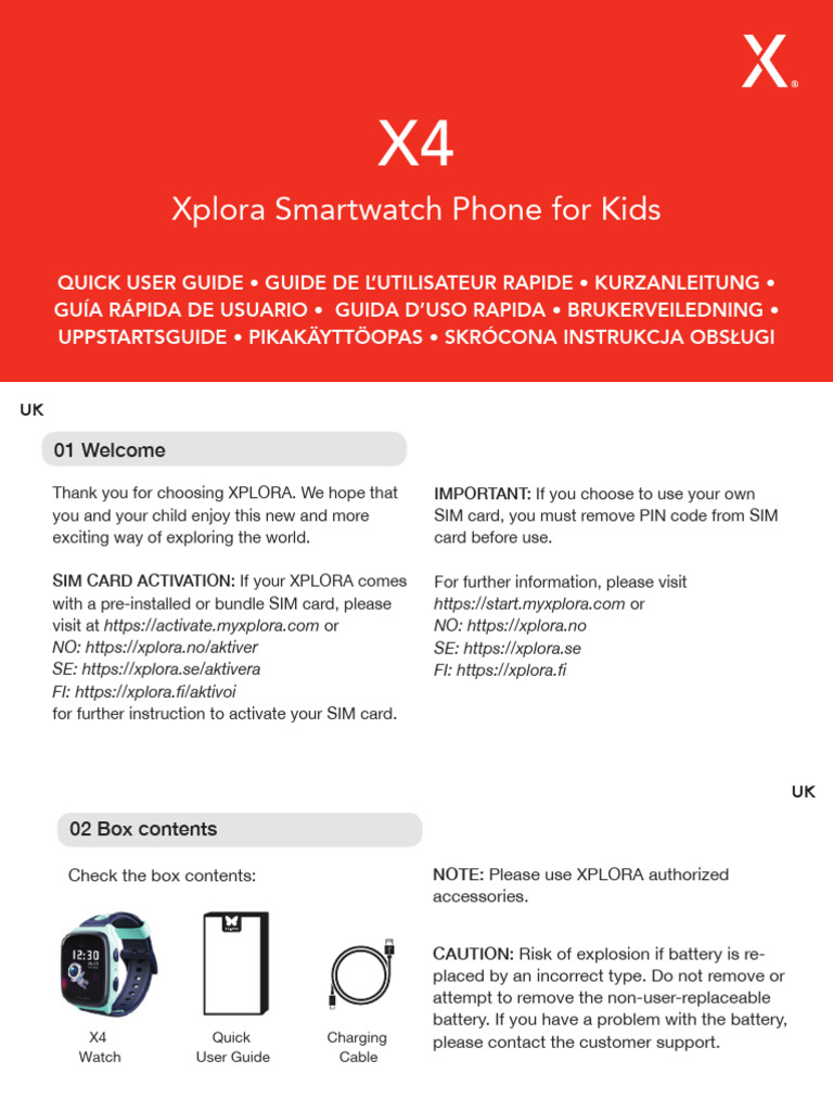 X4_User Guide All Languages | PDF | Mobile App | Battery Charger