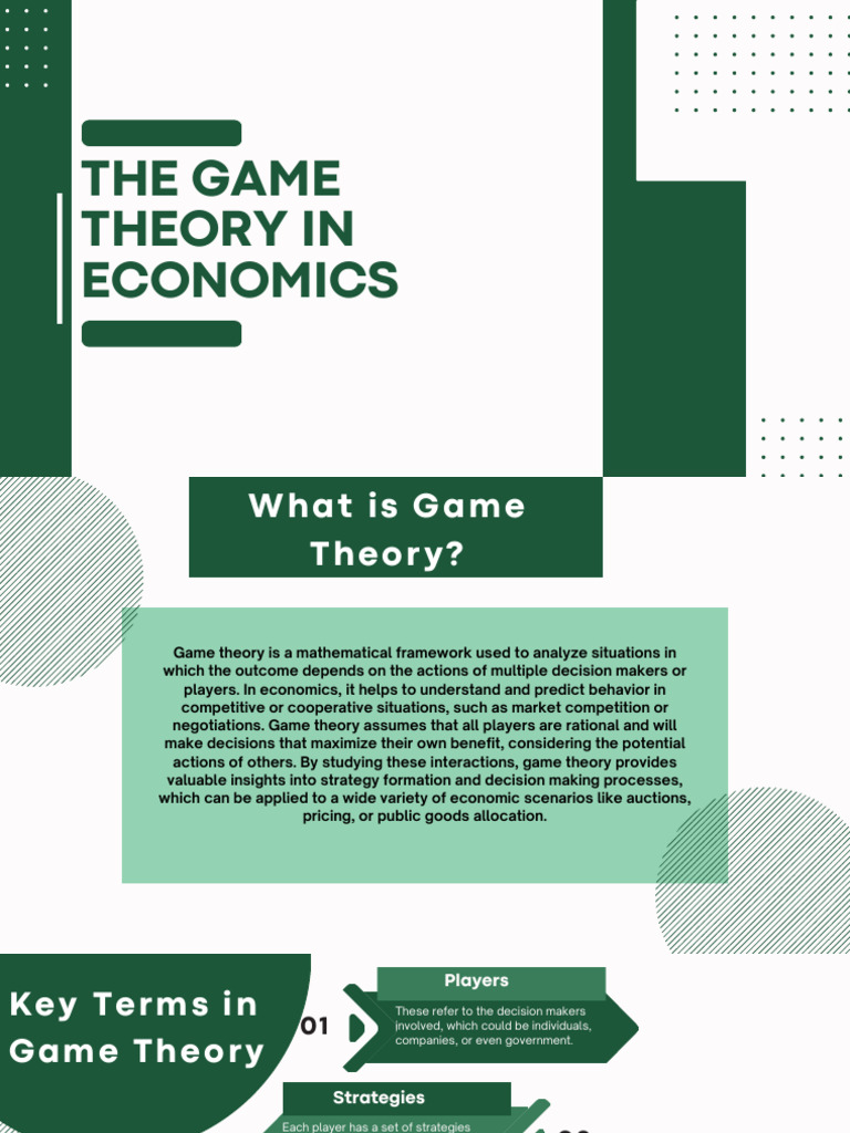 The Game Theory in Economics PDF | PDF | Game Theory | Oligopoly
