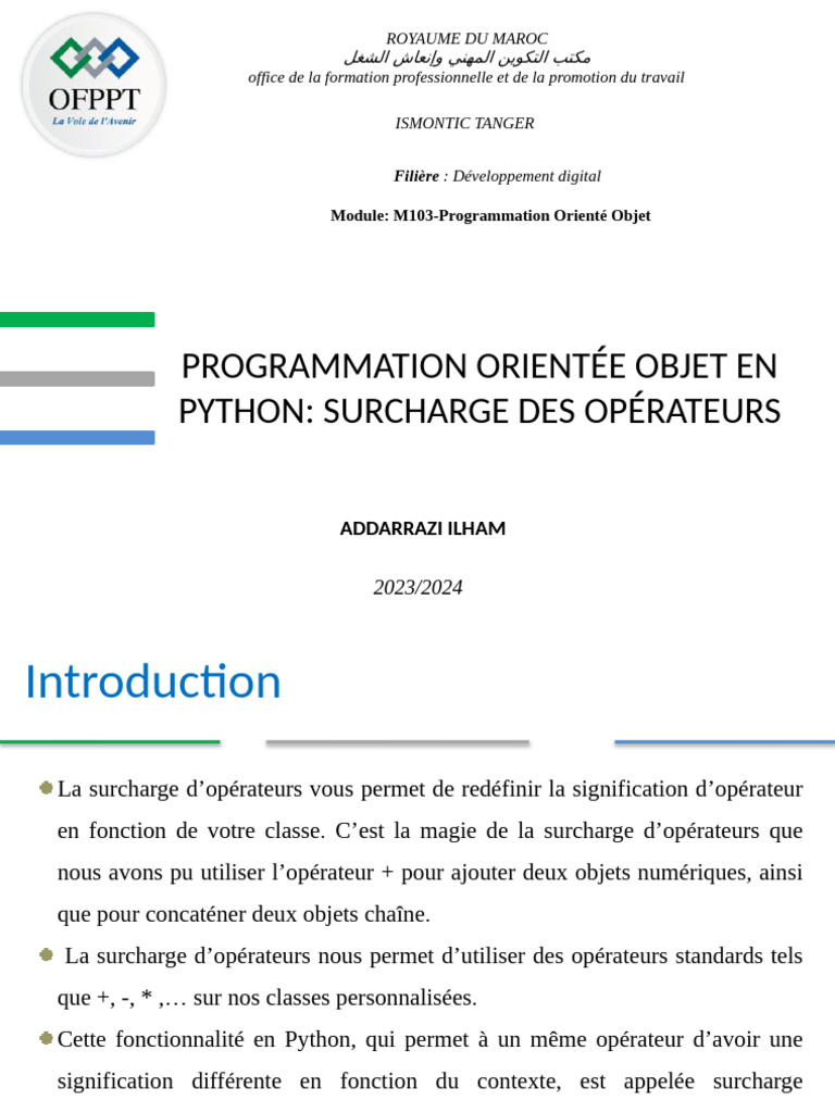 POO_3_SurchargeOperateurs | PDF | Python (Langage de programmation) | Développement de logiciel