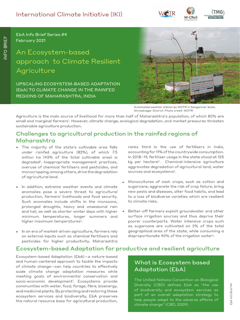 EbA Info Brief Series 4 Agriculture | PDF | Agriculture | Natural ...