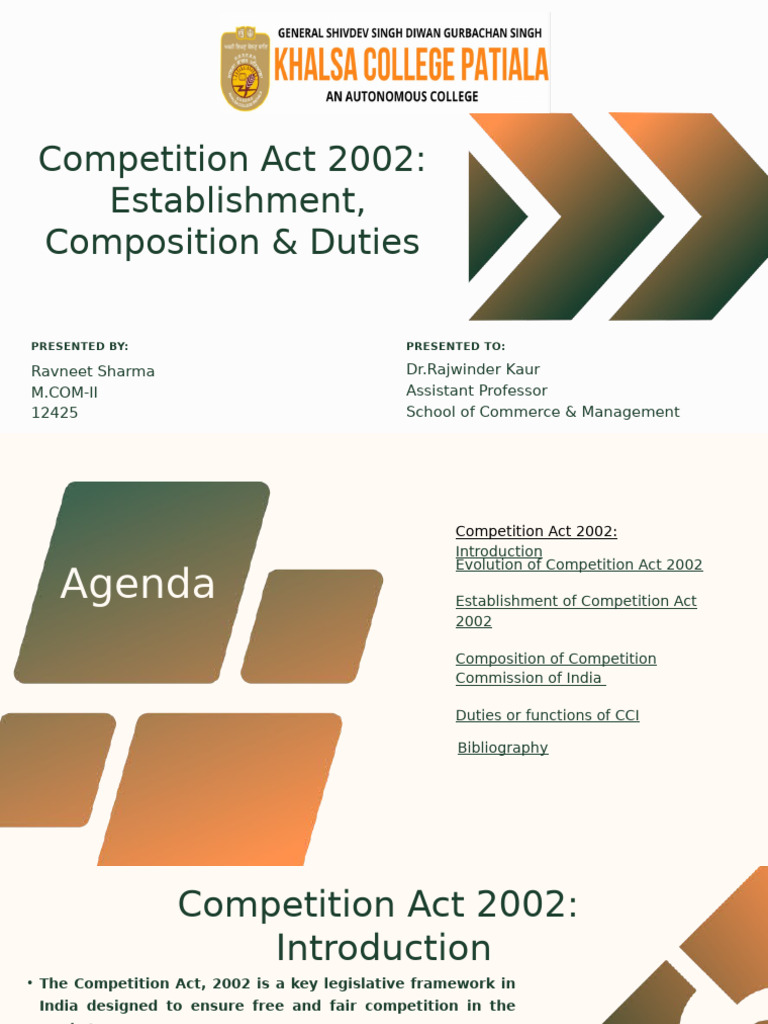 Overview of India's Competition Act 2002 | PDF | Competition Law ...