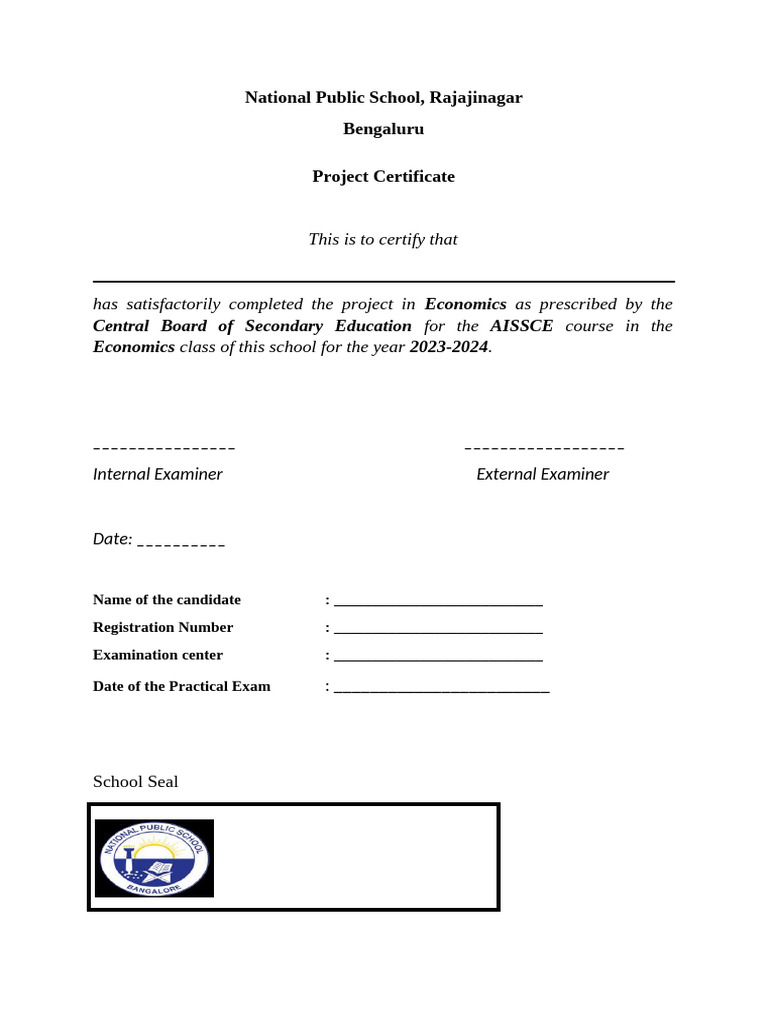 Project Certificate (1) | PDF