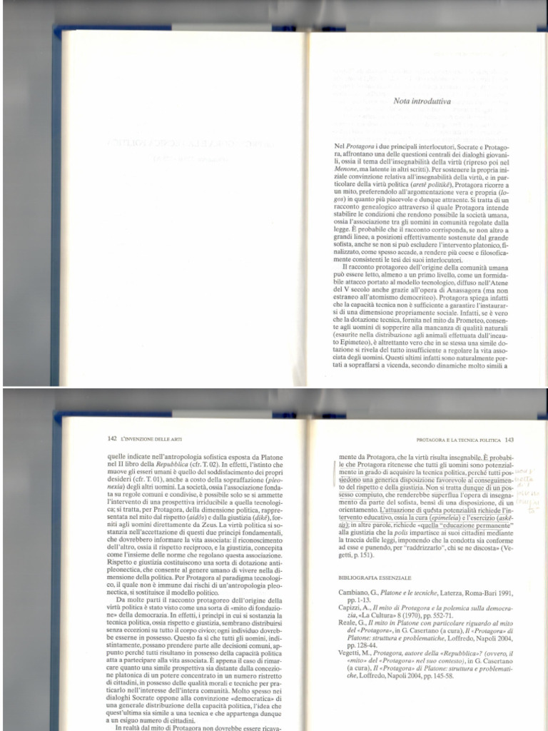 F.ferrari I Miti Di Platone Protagora e La Tecnica Politica | PDF