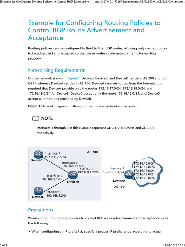 4.2 - BGP - Config - Basico - Route - Policyhedex | PDF | Computer Architecture | Internet Protocols