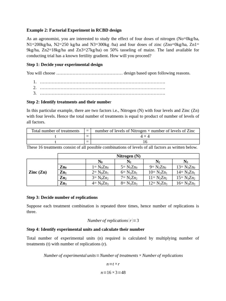 Ch.6 Factorial RCBD | PDF | Analysis Of Variance | F Test
