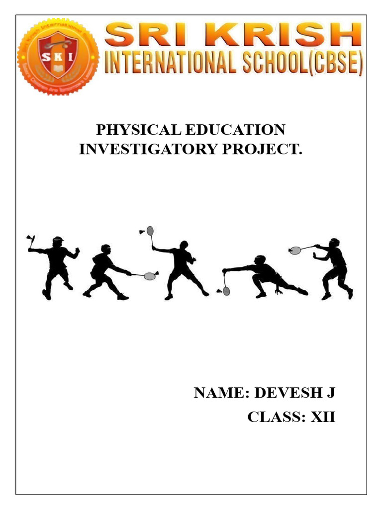 Class 12 Badminton Investigatory Project | PDF | Physical Fitness