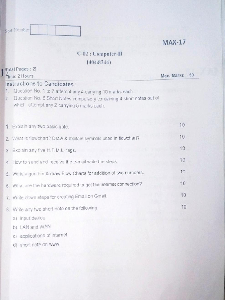 Computer 02 PYQ | PDF | Computing | Computer Science