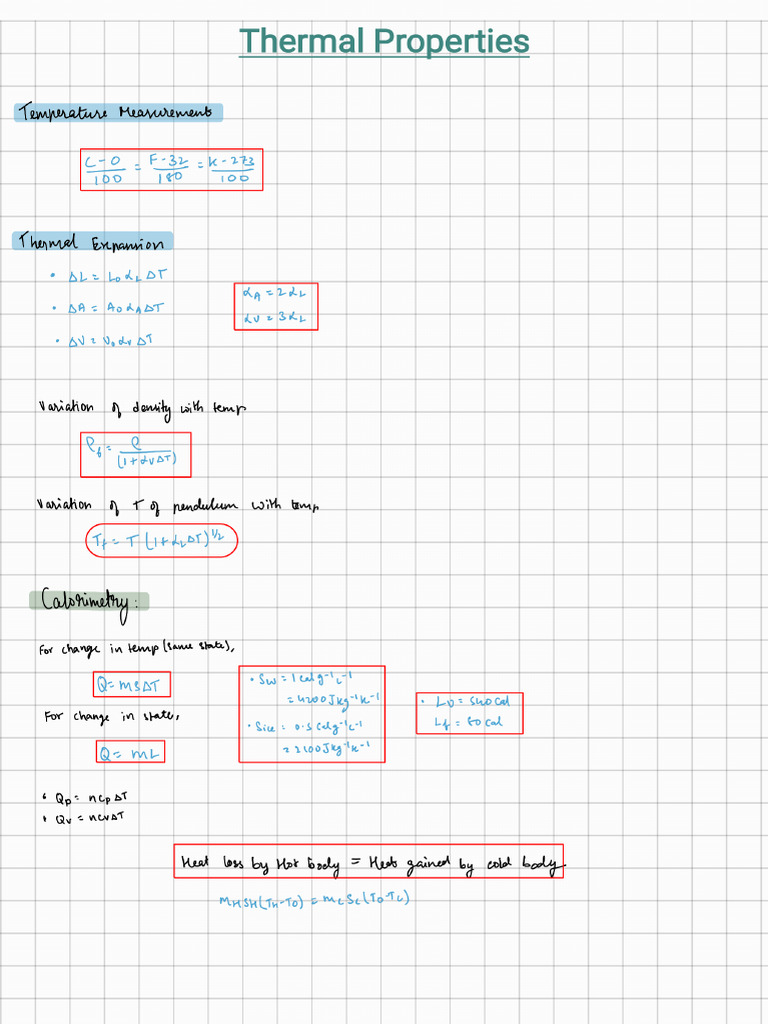 Thermal Properties | PDF