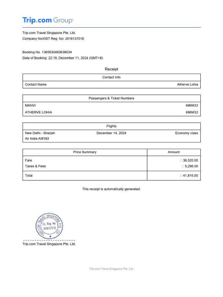 E-receipt | PDF | Public Transport | Passenger Rail Transport