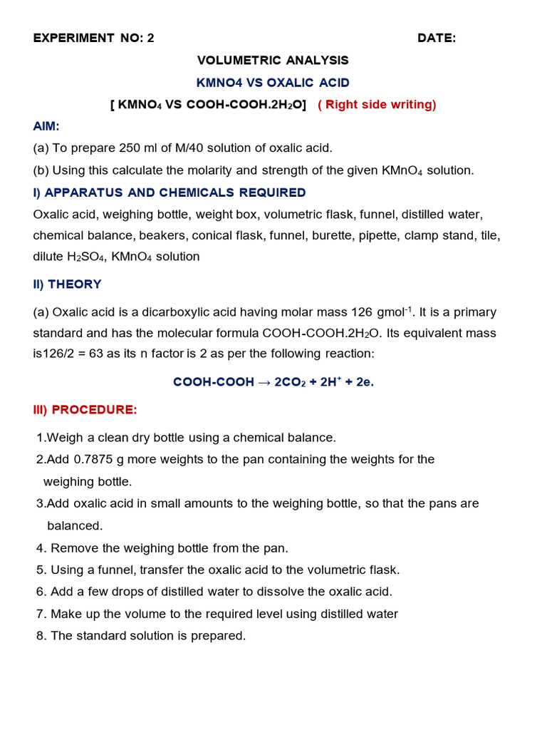 experiment 2 (IIT) | PDF | Titration | Chemistry