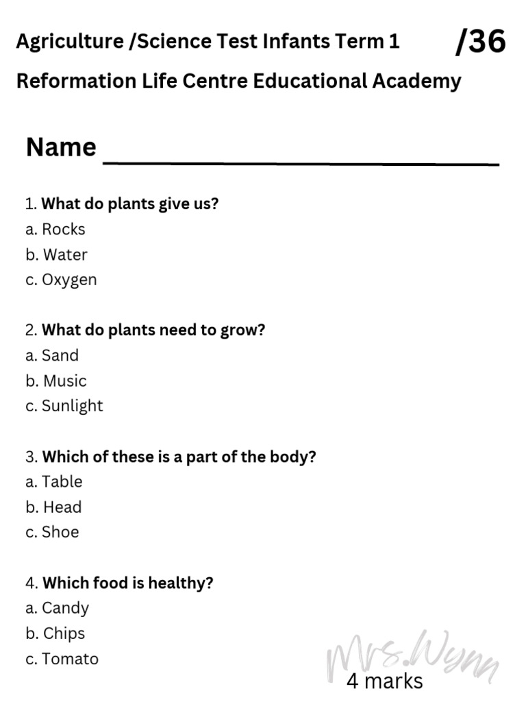 Agriculture Science Test 20241125 141822 0000 | PDF